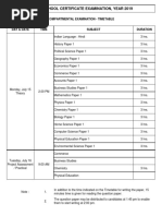 NCE Assessment 2023 Timetable | PDF