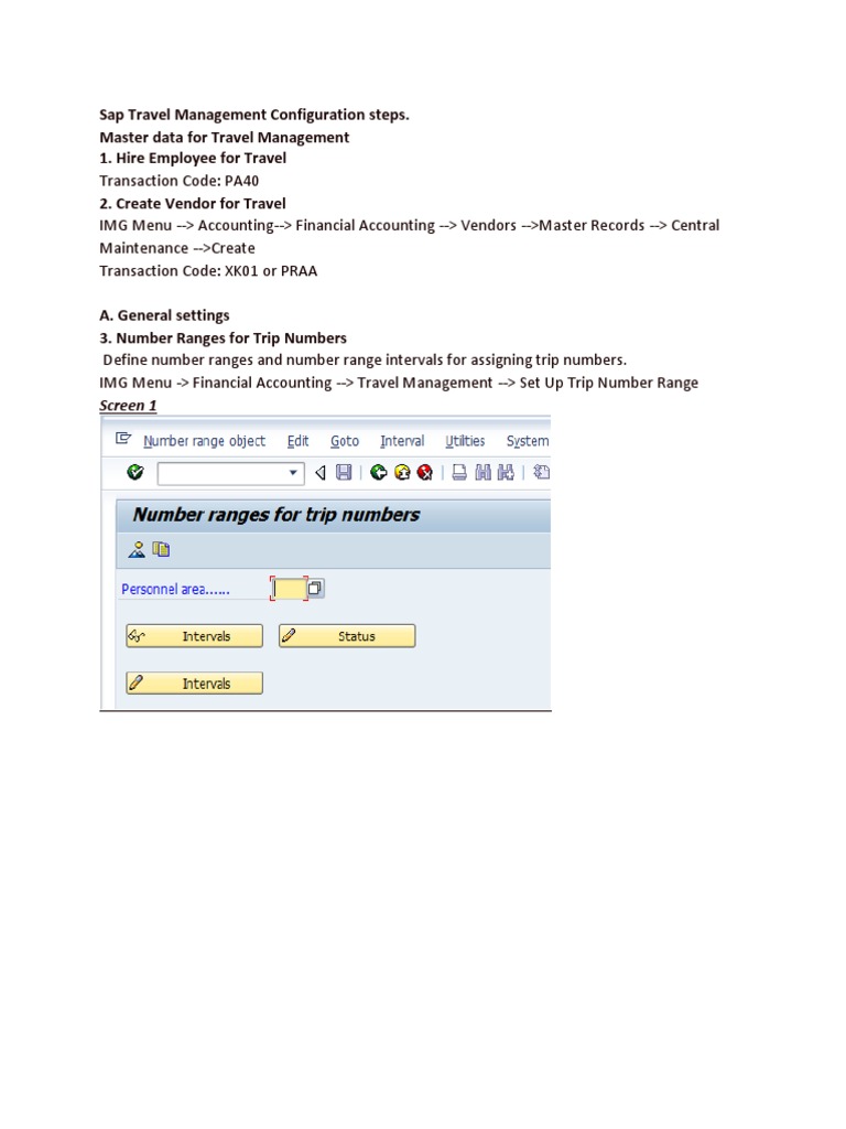 Sap Travel Management Configuration Steps | PDF | Per Diem | Computing