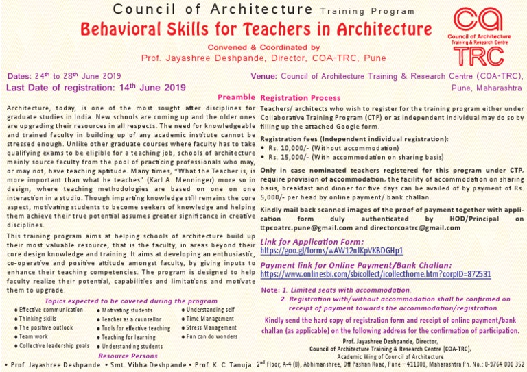 TRC Programme at Pune | PDF | Teachers | Learning
