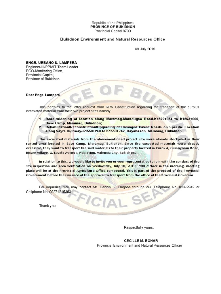 Letter To PGO Monitoring | PDF