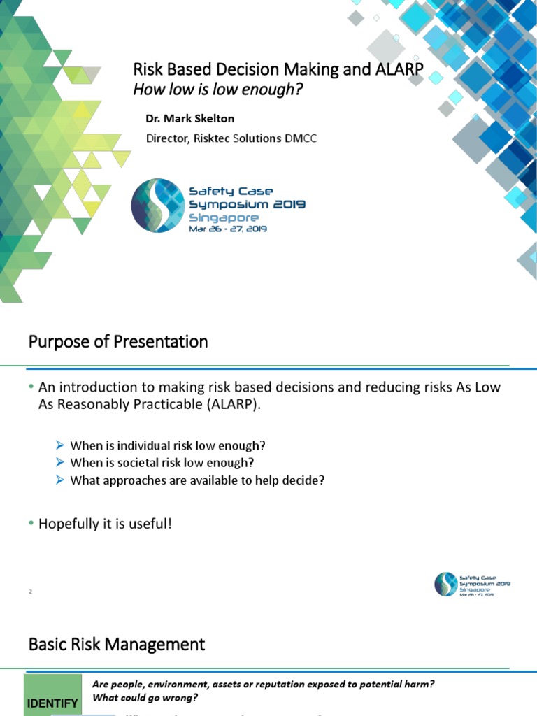 SCS 2019 Presentation-Mark Skelton-Risk Based Decision Making and ALARP ...
