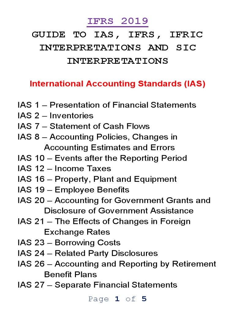 2019 Ifrs Guide | PDF | International Financial Reporting Standards ...