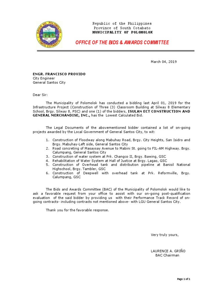 Request for Bidder Evaluation Support | PDF