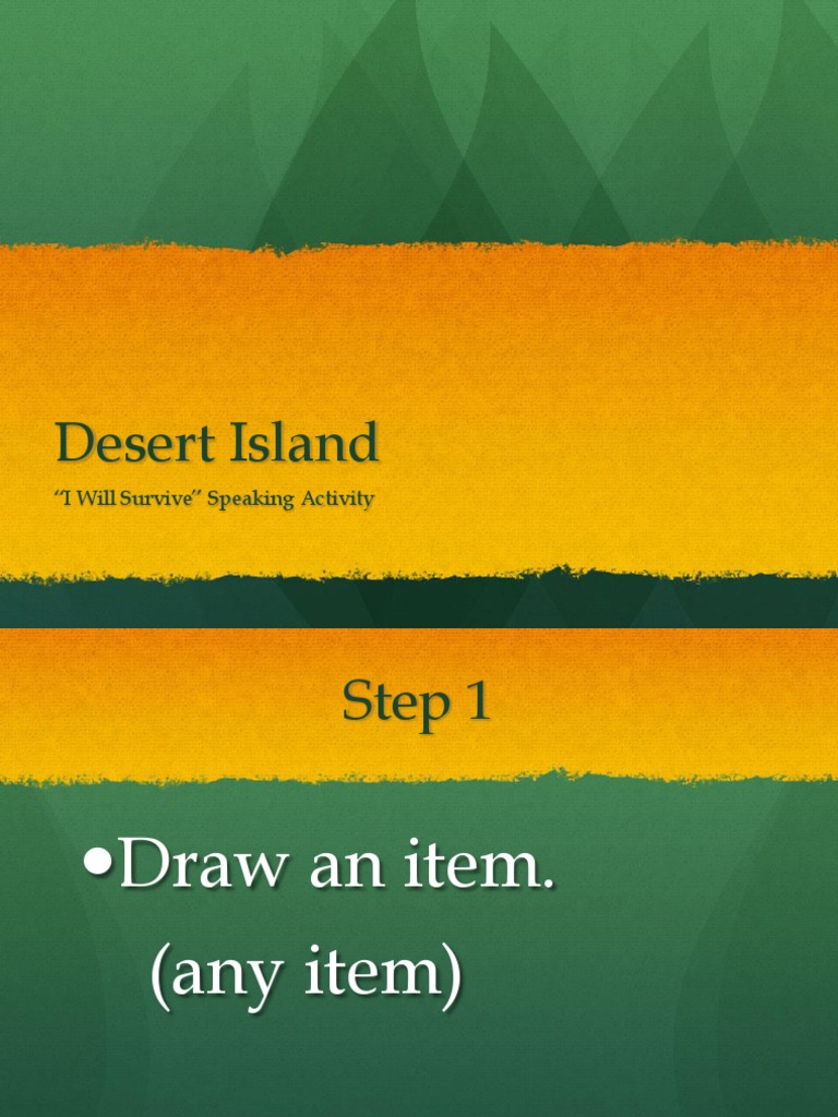 Desert Island Survival Speaking Activity | PDF