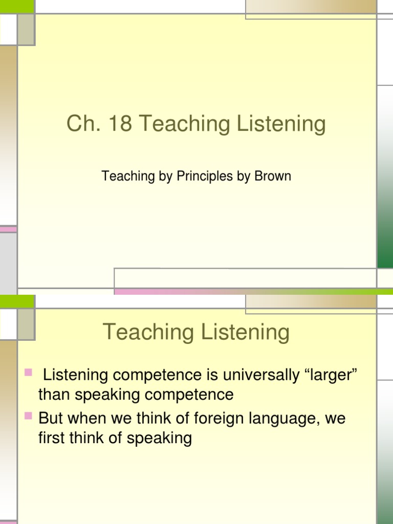 Effective Strategies for Teaching Listening | PDF | Speech | Memory