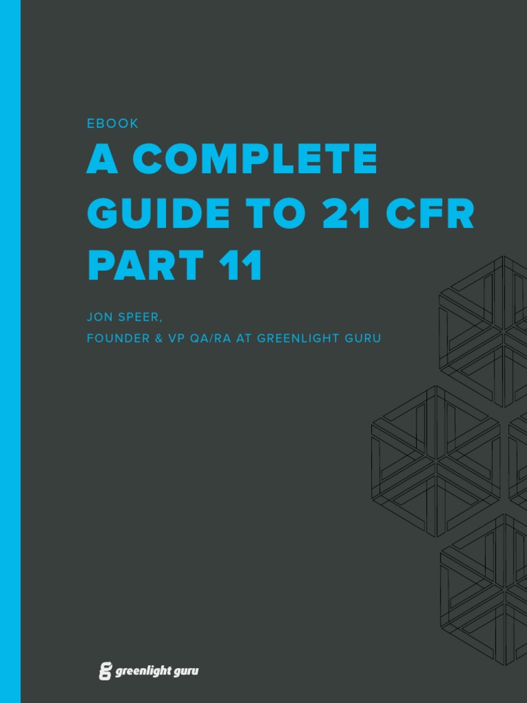 Guide To CFR Part 11 | PDF | Medical Device | Computing