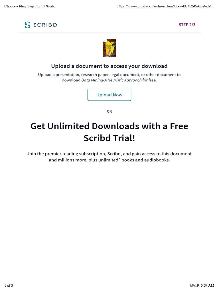 Get Unlimited Downloads With A Free Scribd Trial!: Upload A Document To Access Your Download ...