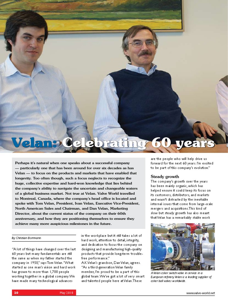 Velan Celebrating 60 Years | PDF | Large Hadron Collider | Valve