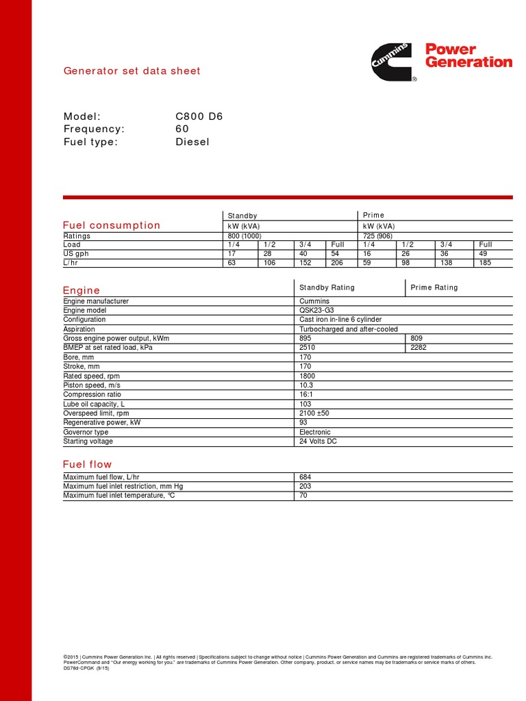 C800D6 | PDF | Engines | Rotating Machines