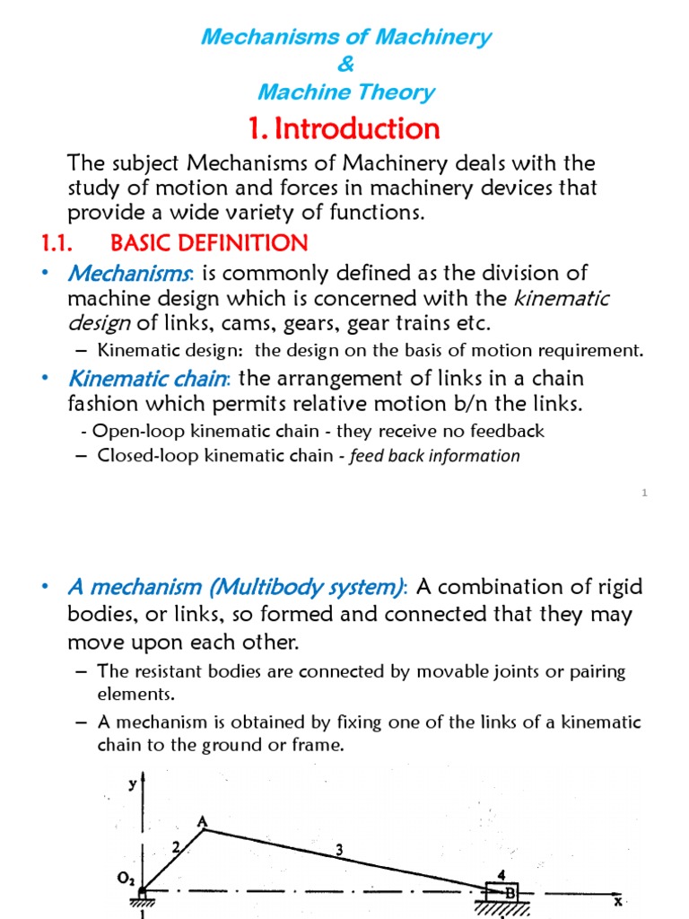 Mechanisms of Machinery & Machine Theory | Download Free PDF | Machines ...