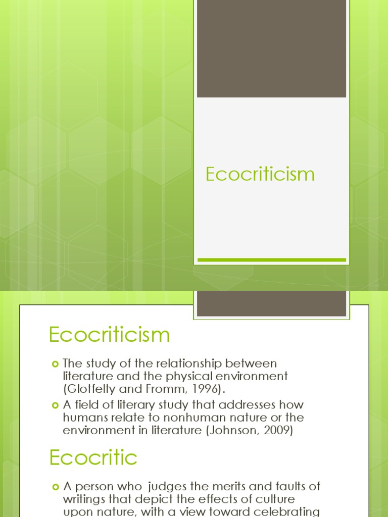 Understanding Ecocriticism: A Guide to the Relationship Between ...