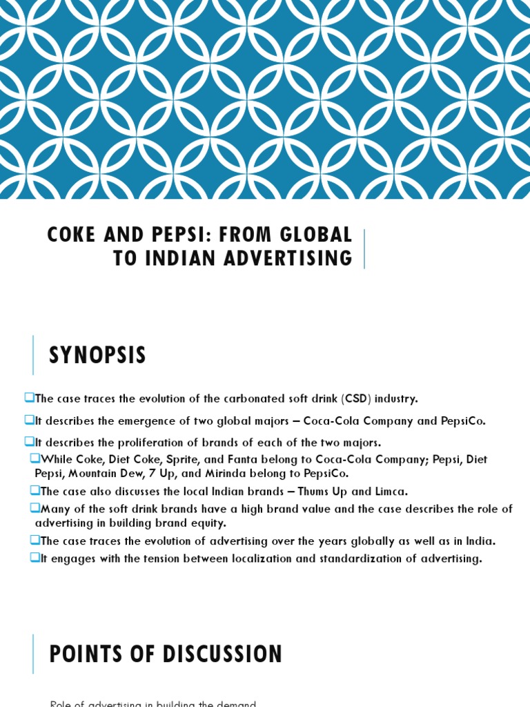 Coke and Pepsi Case Study | PDF | Pepsi | Brand