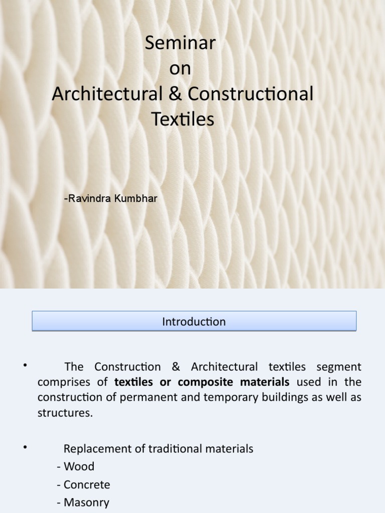Architectural & Constructional Textiles | Download Free PDF | Polyester ...