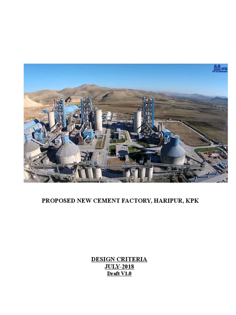 Cement Factory Design Criteria | PDF | Structural Steel | Concrete