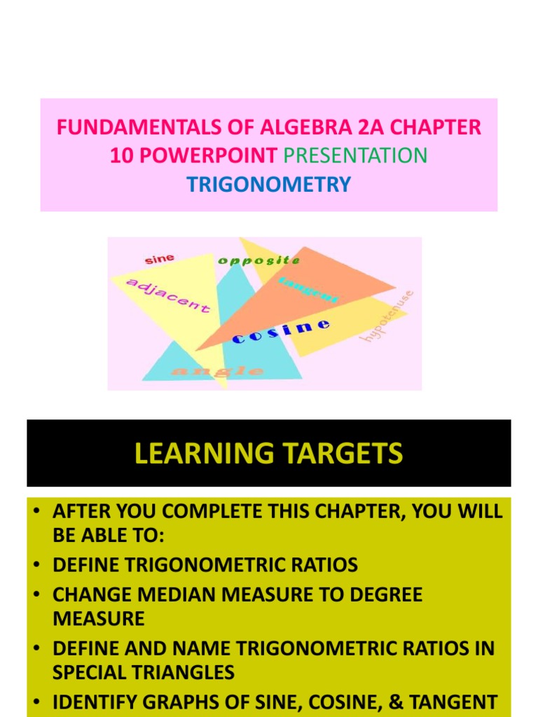 Math 4a Chapter 10 Powerpoint Presentation | PDF | Trigonometric ...