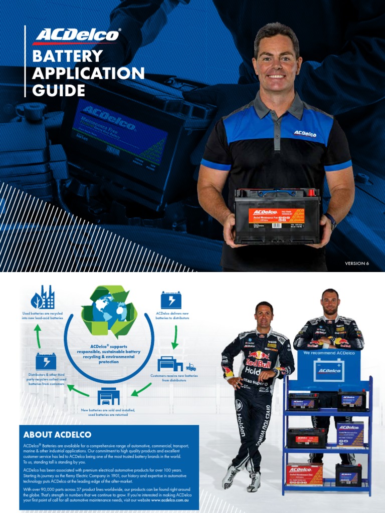 Acdelco Catalogue Batteries V6 PDF | PDF | Vehicles | Nature