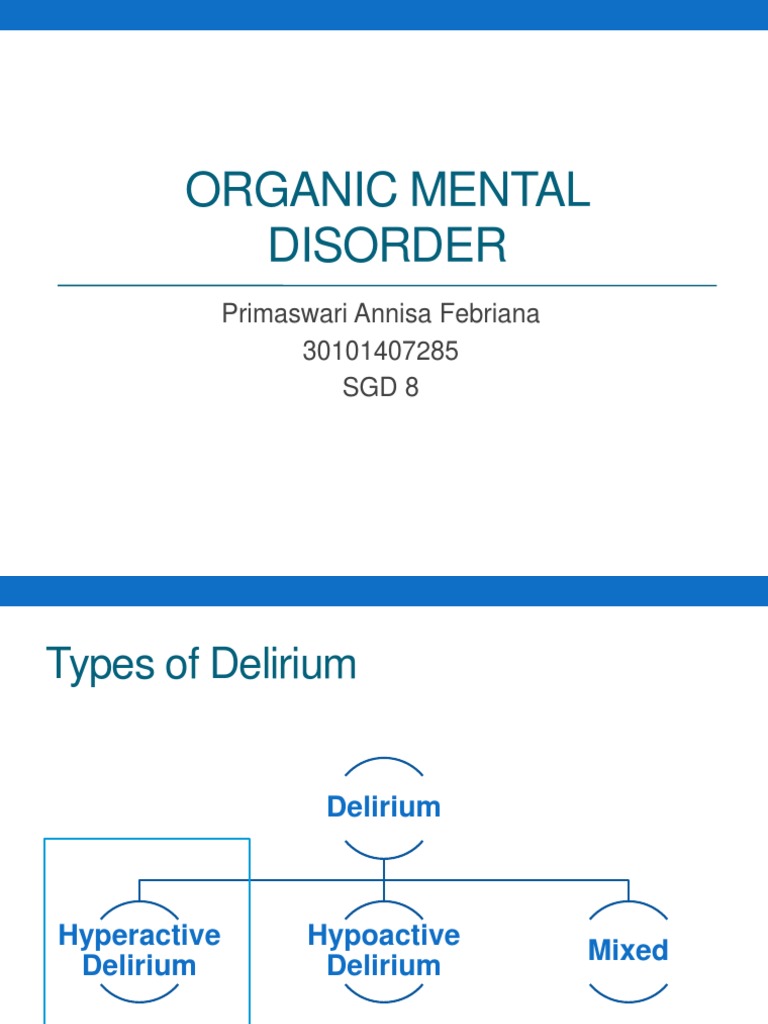 Types of Delirium Explained | PDF