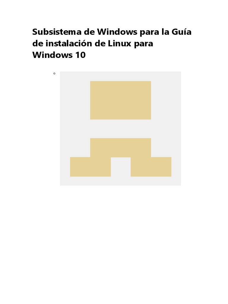 Subsistema de Windows para La Guía de Instalación de Linux para Windows ...