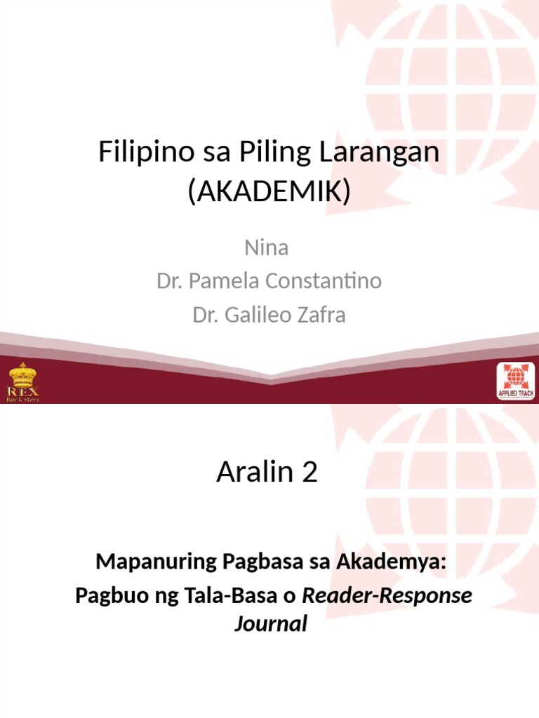 Aralin 2 Mapanuring Pagbasa Sa Akademya Pagbuo NG Tala-Basa o Reader ...