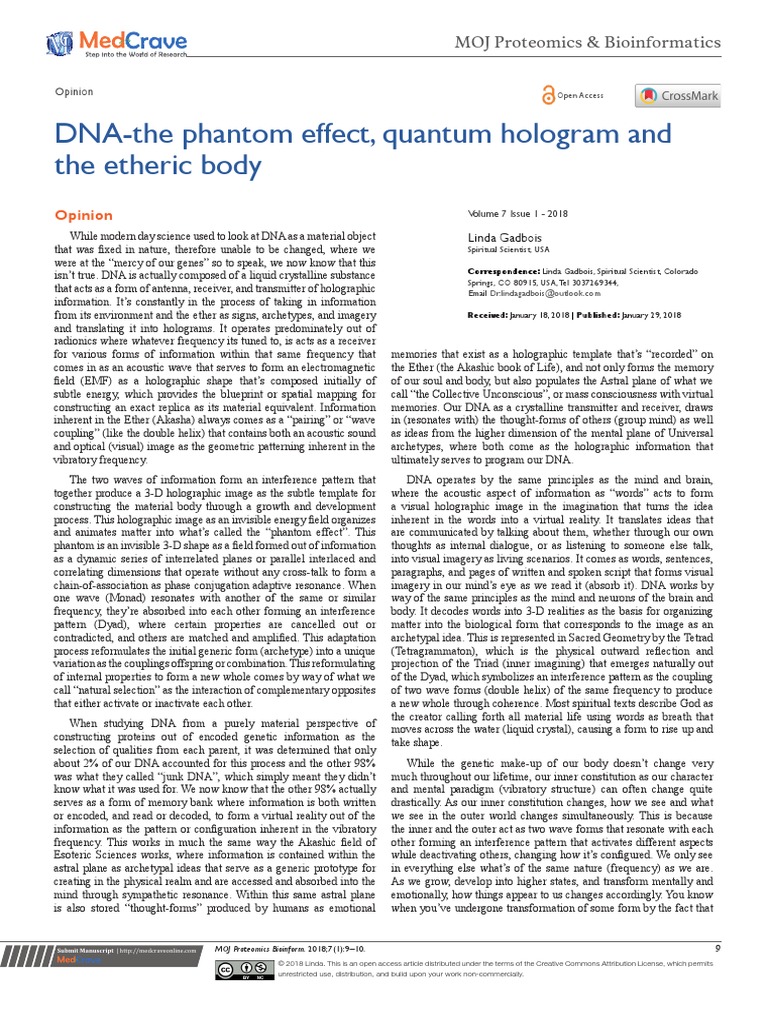 Phantom DNA and Etheric Body | PDF | Holography | Mind