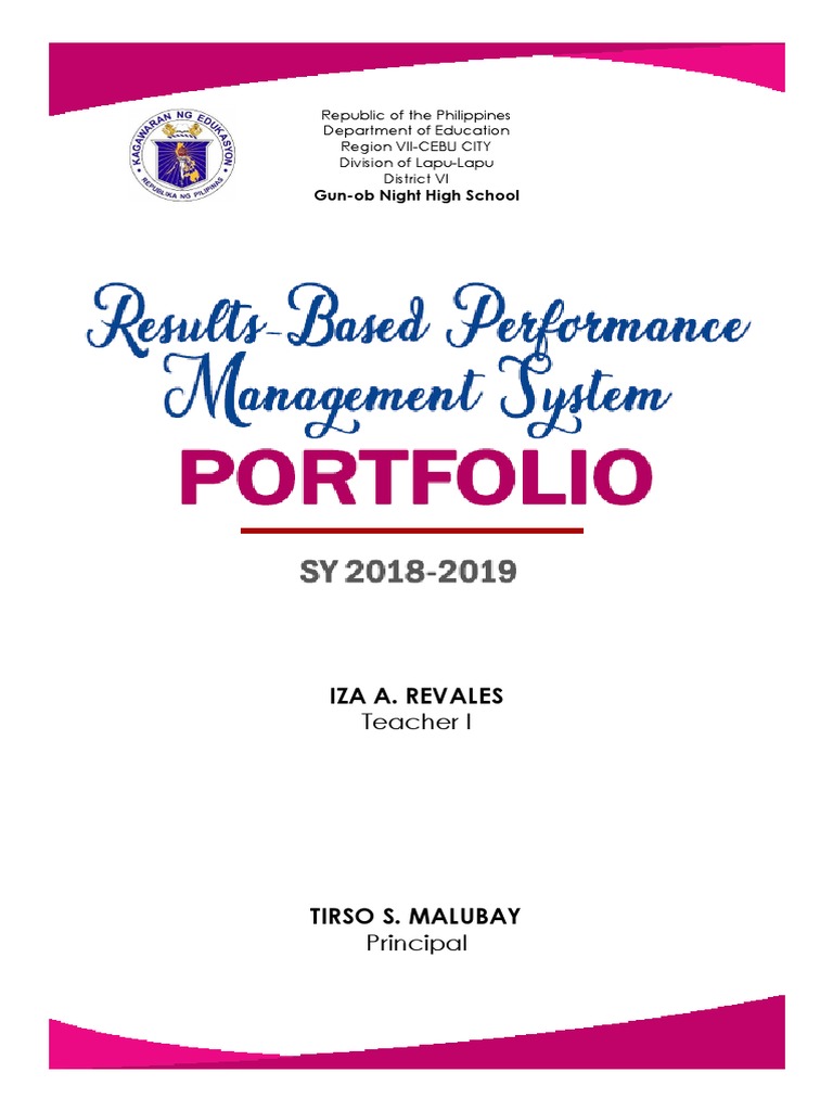 RPMS Portfolio Cover Design | PDF