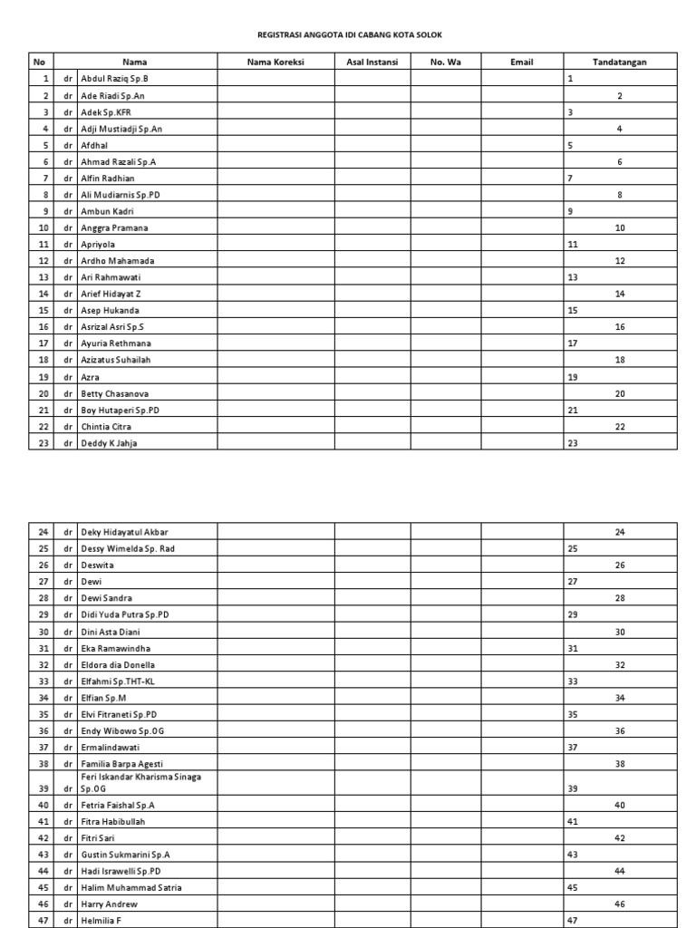 Absensi Peserta Seminar | PDF