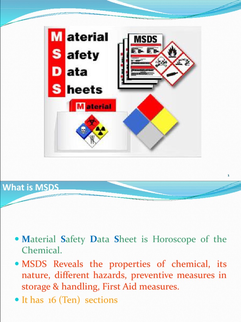 MSDS Training Overview and Guidelines | PDF | Toxicity | Dangerous Goods