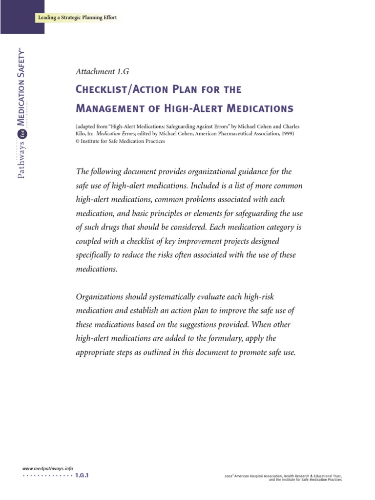 High Alert Medication (Ref) | PDF | Midazolam | Pharmacy