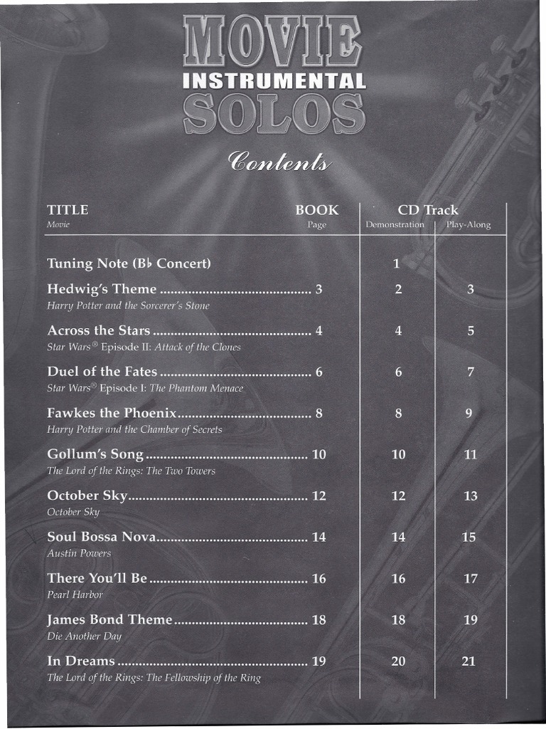 Movies Instrumental Solos | PDF | Musical Forms | Musical Compositions