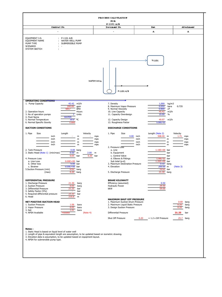 Pump Sizing Spreadsheet | PDF | Pump | Valve