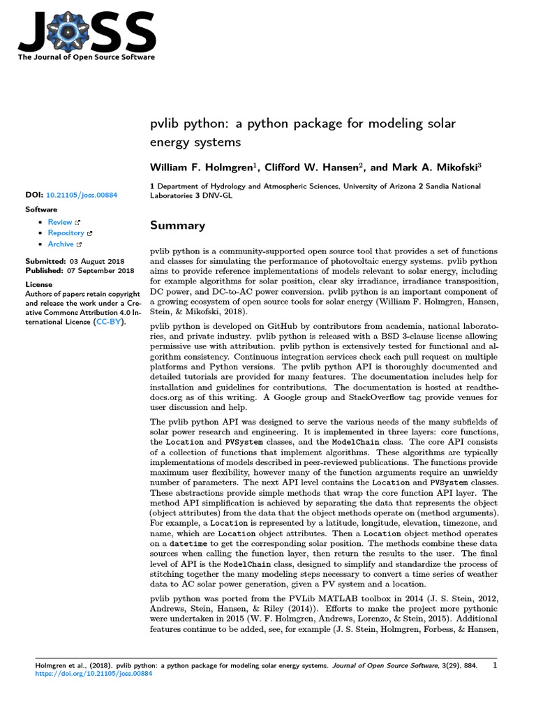 Python | PDF | Photovoltaics | Solar Power