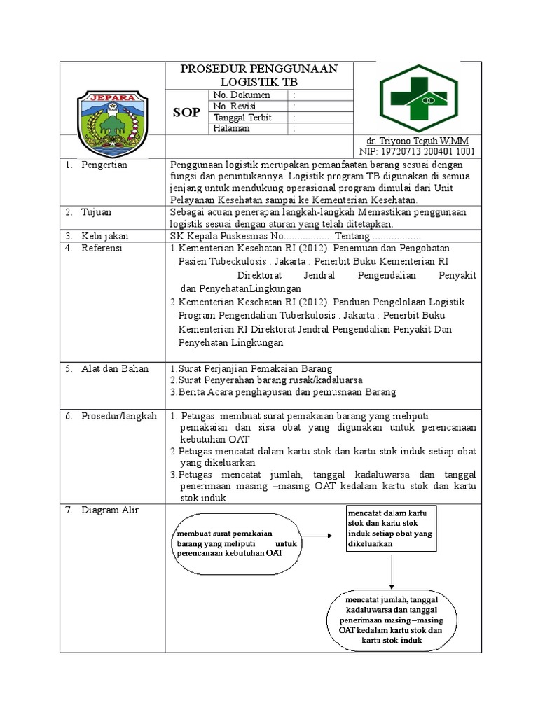 SOP Logistik TB Puskesmas | PDF | Sains & Matematika