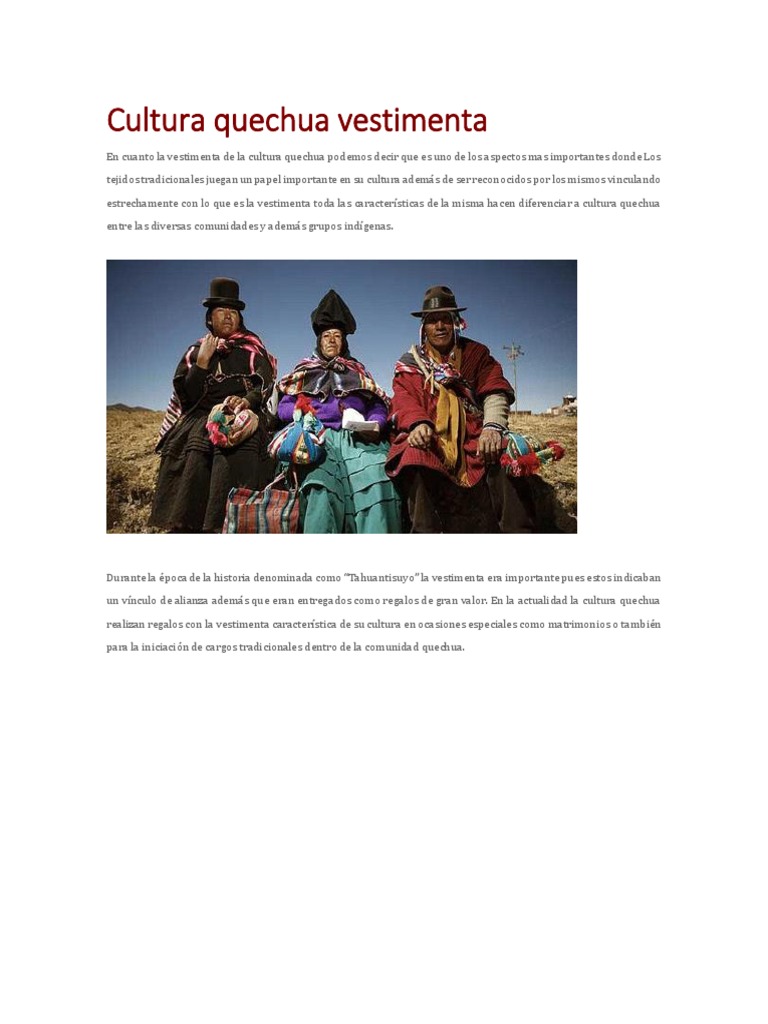 Quechua | PDF | Ropa | Textiles