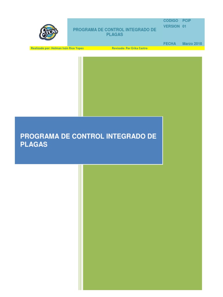 programa de control de plagas con enfoque preventivo.docx | Plaga ...