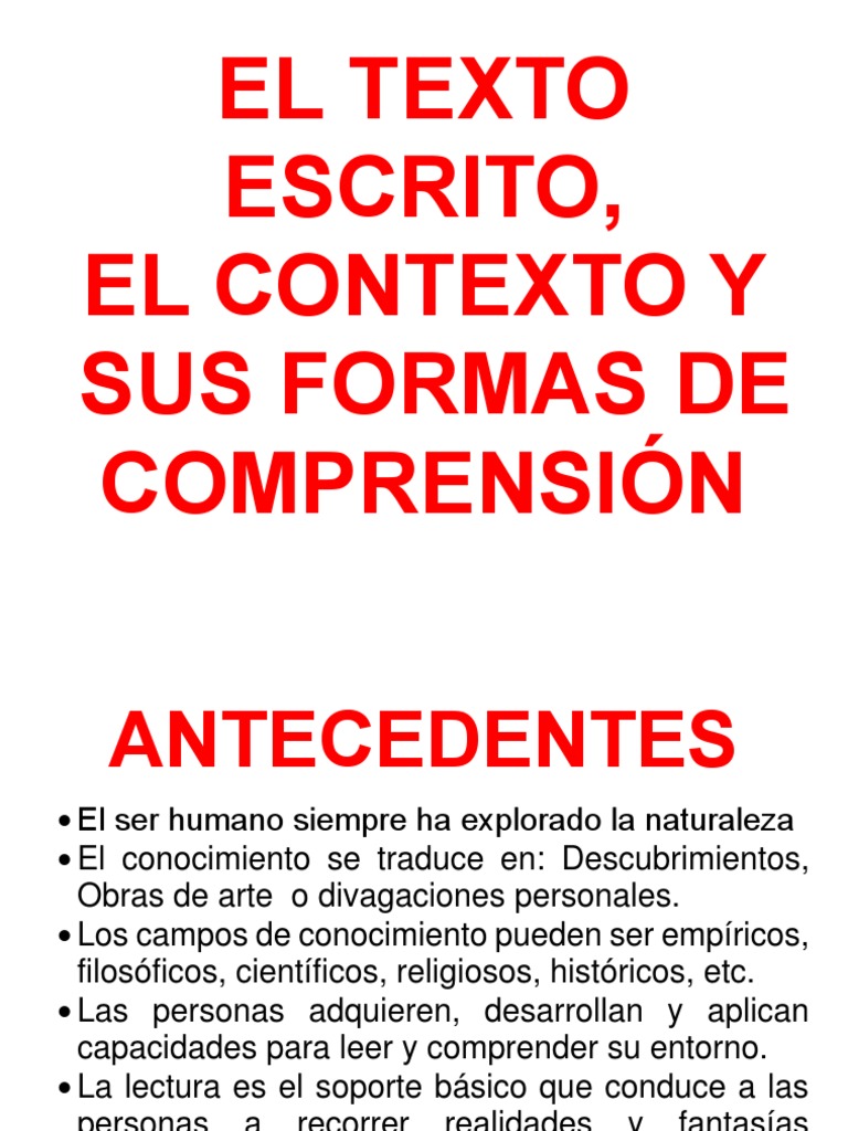 El Texto Escrito | PDF