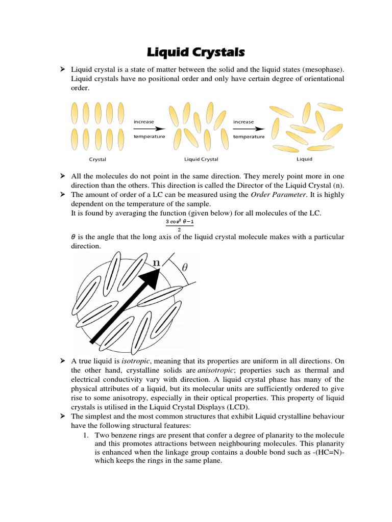 An In-Depth Exploration of Liquid Crystal Phases, Structures ...