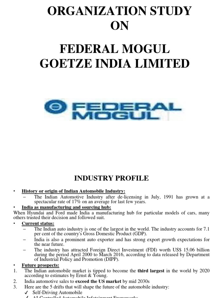 Federal Mogul Goetze India Limited | PDF | Photovoltaics | Working Capital