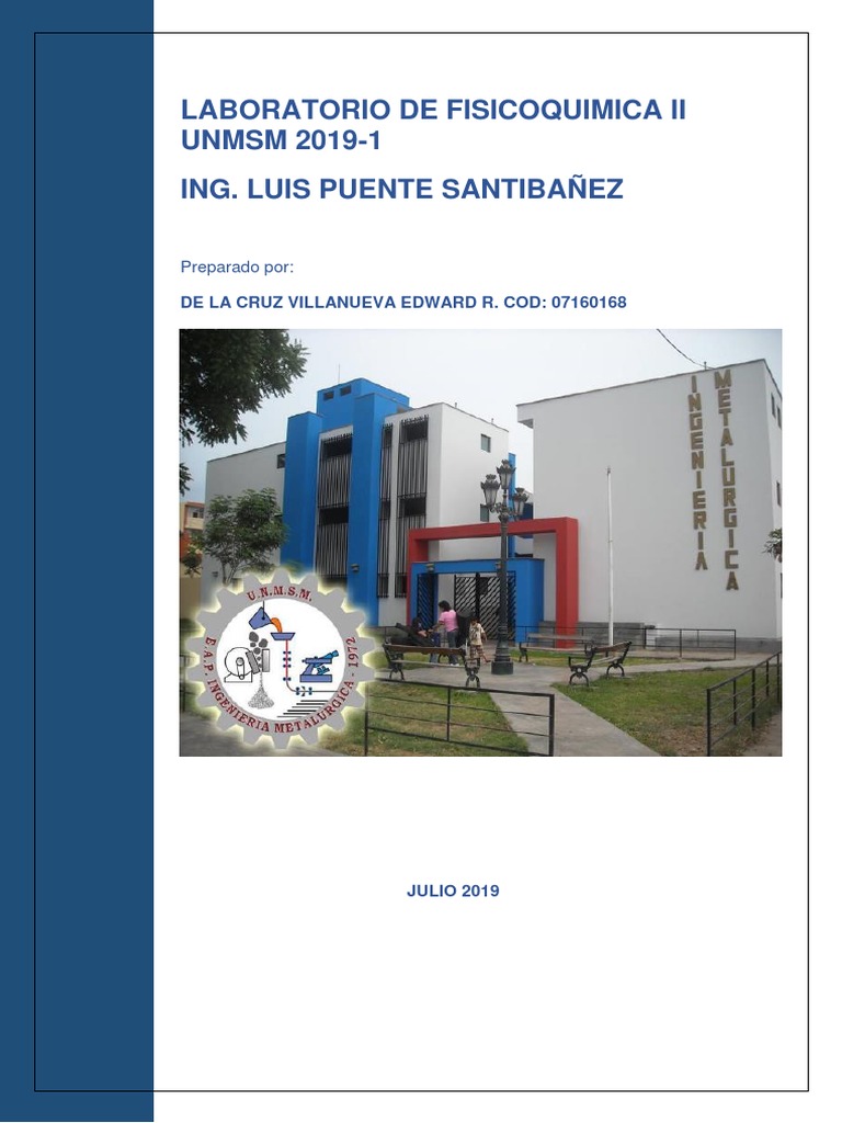 Informes Del Laboratorio de Fisicoquímica | PDF | Cinética química | Calor