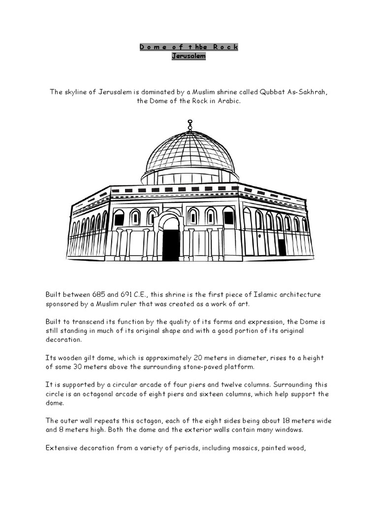 Dome of the Rock: Architectural Overview | PDF | Al Aqsa Mosque ...