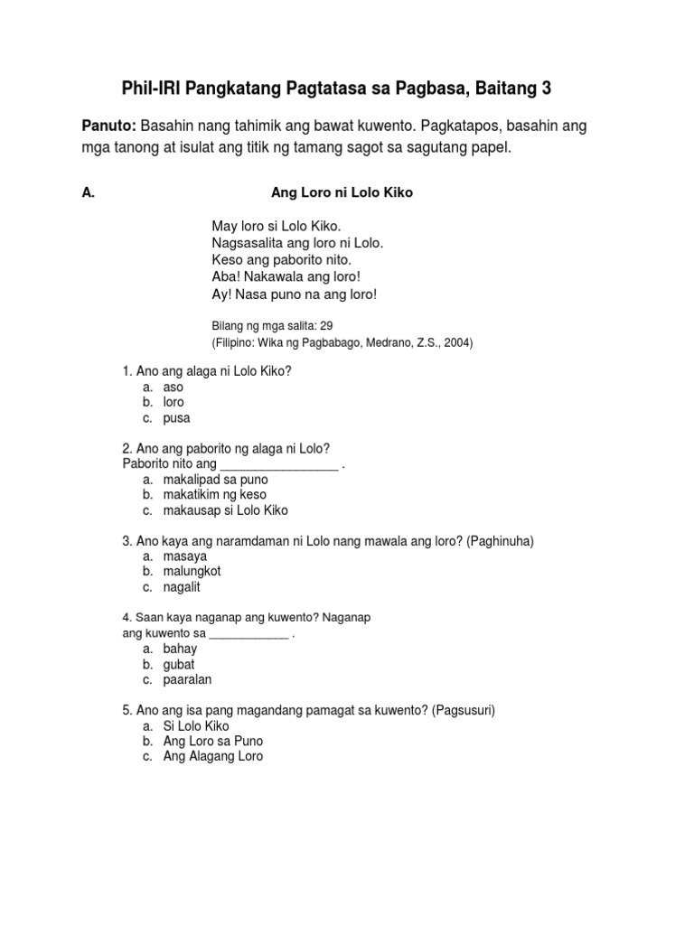 Group Screening test-GRADE 3 | PDF