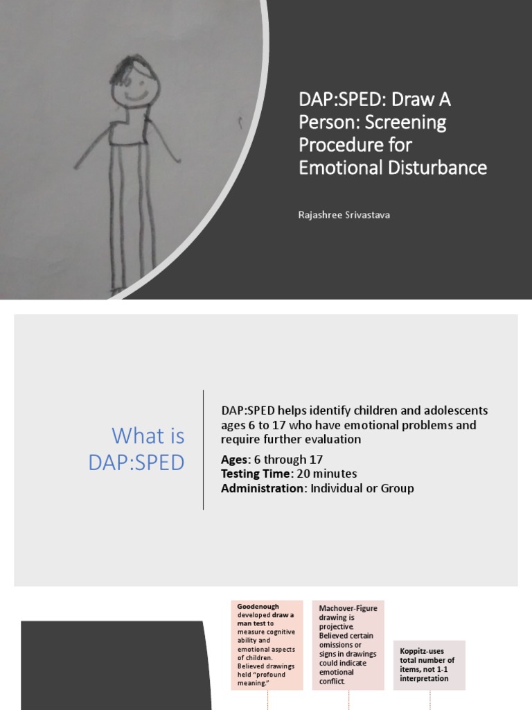DAP:SPED: Draw A Person: Screening Procedure For Emotional Disturbance ...