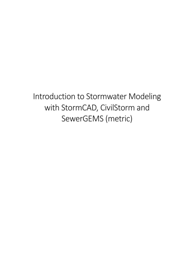 Introduction To Stormwater Modeling | PDF | Storm Drain | Drainage Basin
