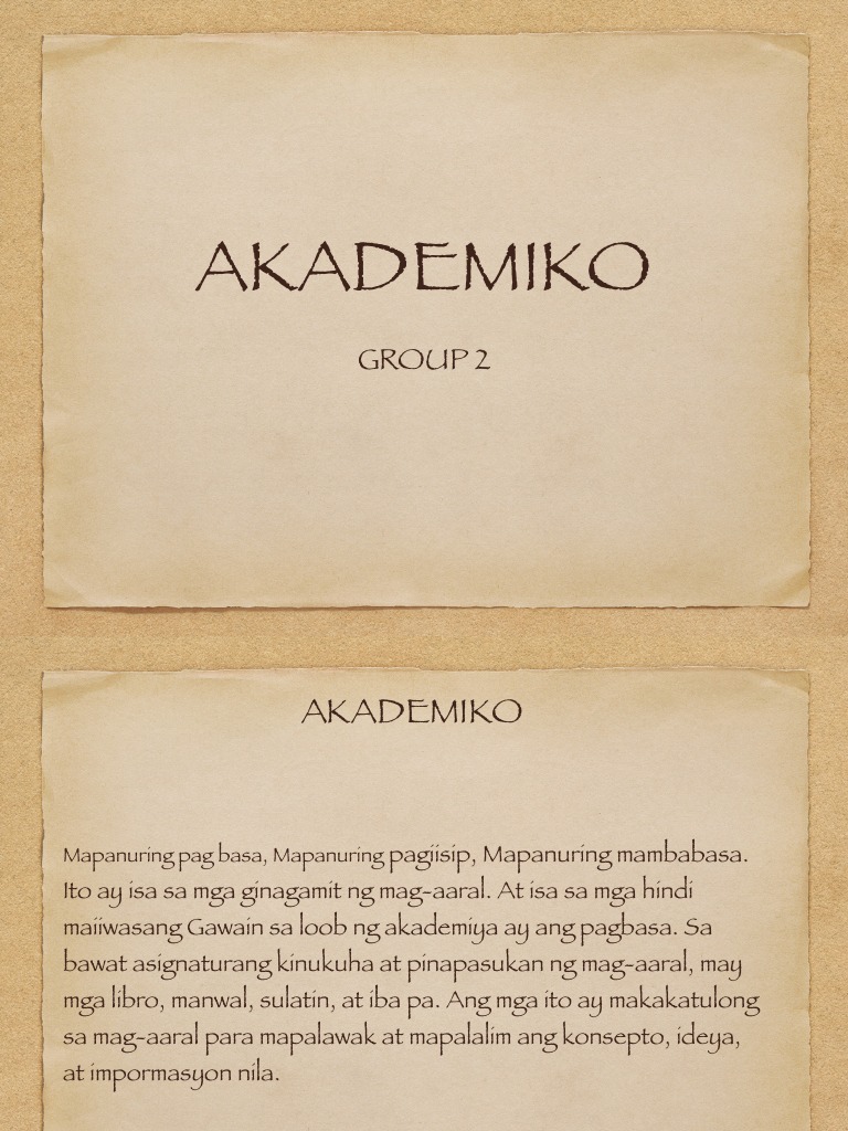 Akademikong Pagsulat | PDF