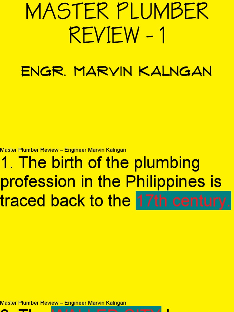 Master Plumber Review 1 PDF | PDF | Plumbing