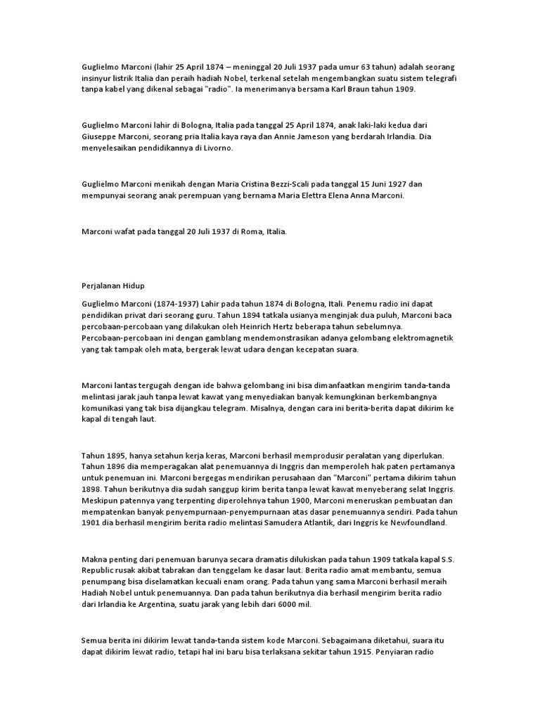 Guglielmo Marconi | PDF