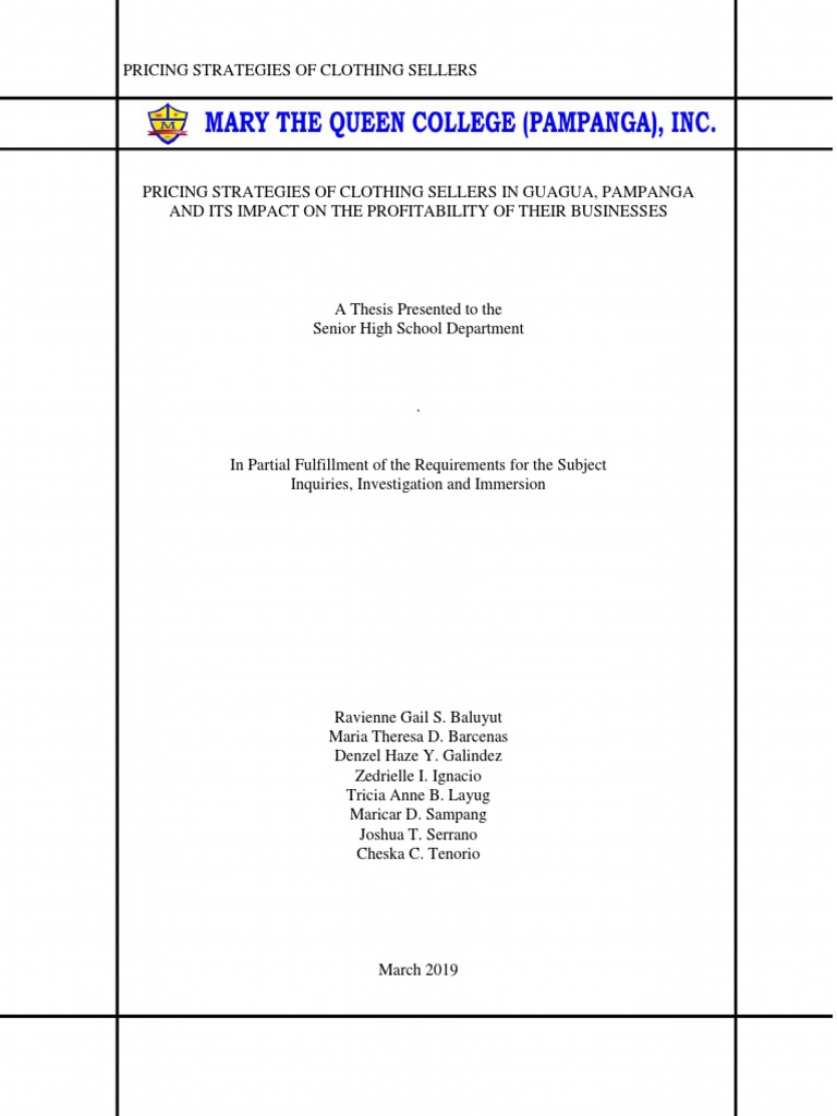 Thesis-Revised V2 | PDF | Pricing | Retail