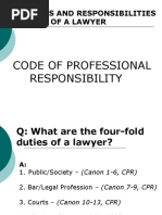 Code of Professional Responsibility and Accountability AM 22-09-01 SC | PDF
