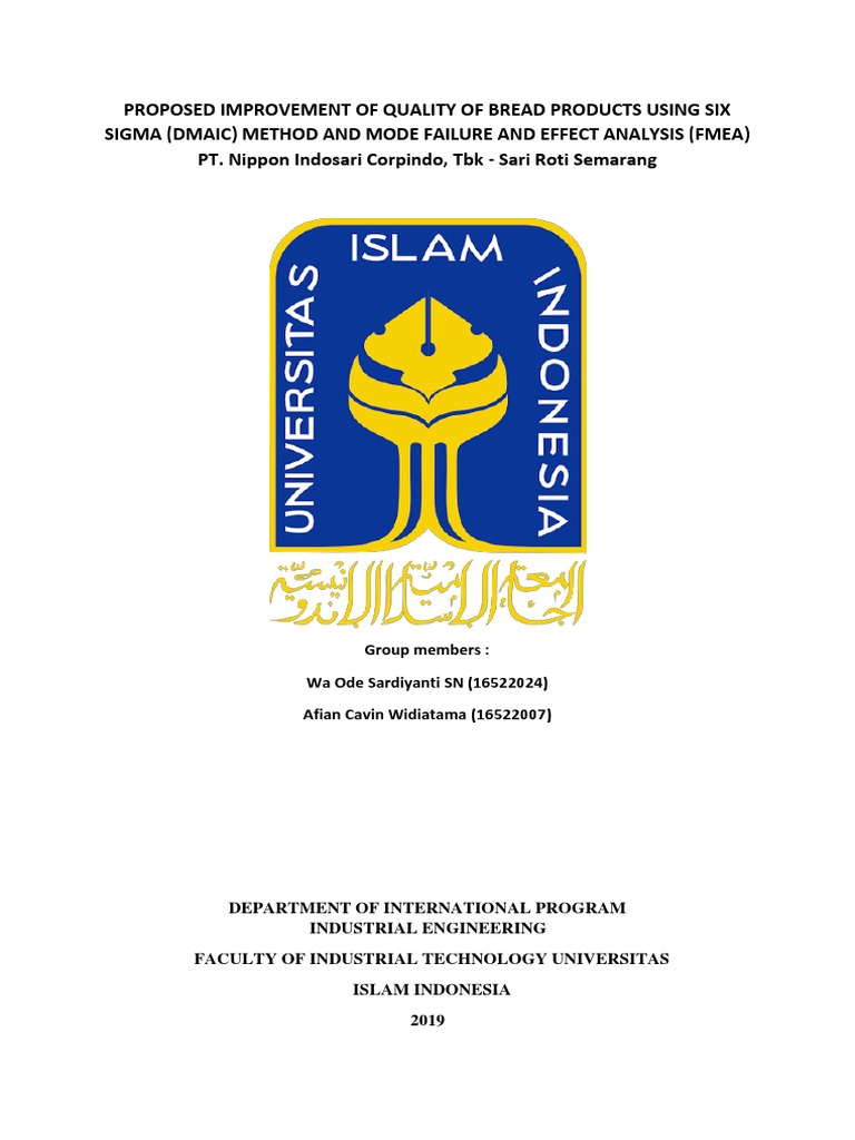 Six Sigma Quality Improvement in Bread Production | PDF | Six Sigma ...