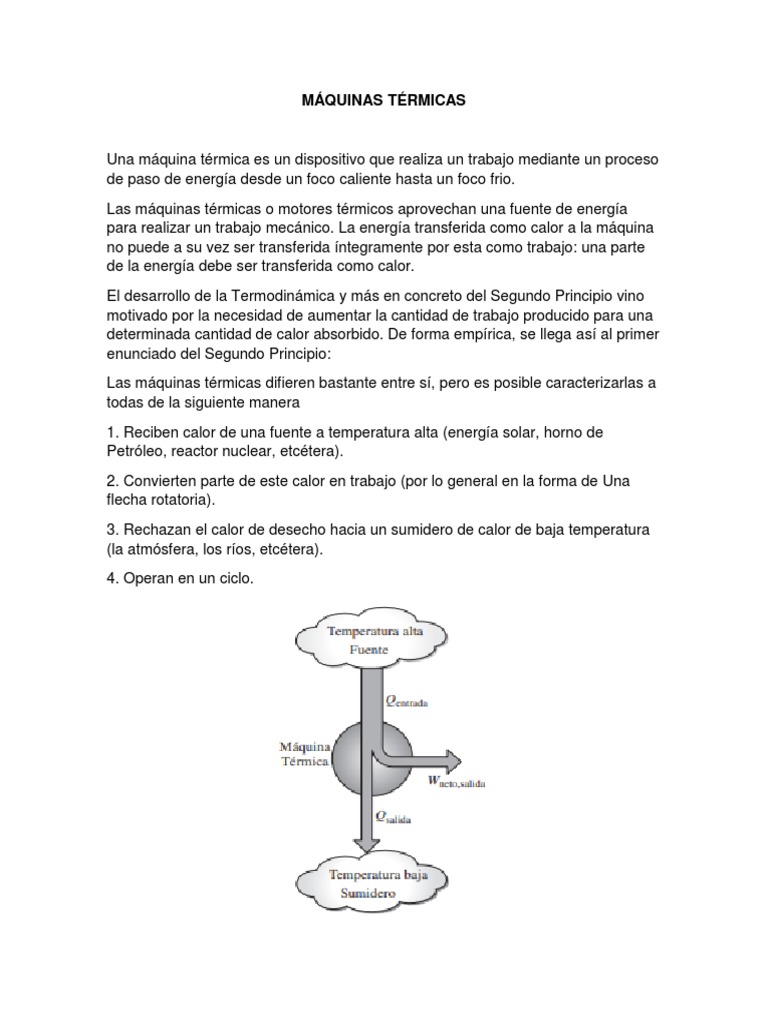 Máquinas Térmicas | PDF | Calor | Caloría
