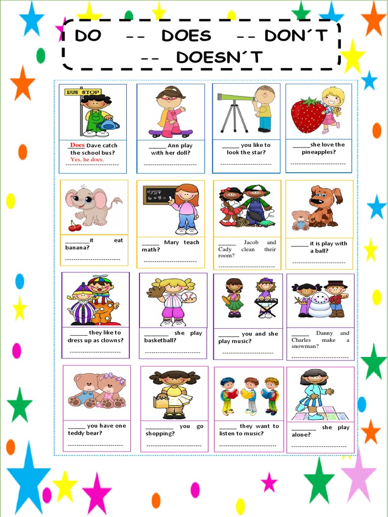 Do Does Dont Doesnt | PDF